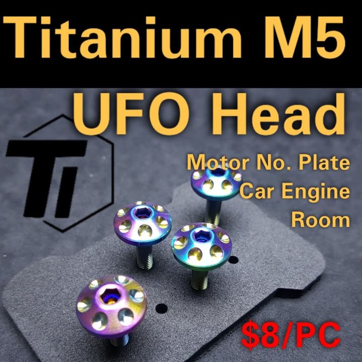 Titanium M5 UFO head - License plate, Car engine room Yamaha m5x20 ...