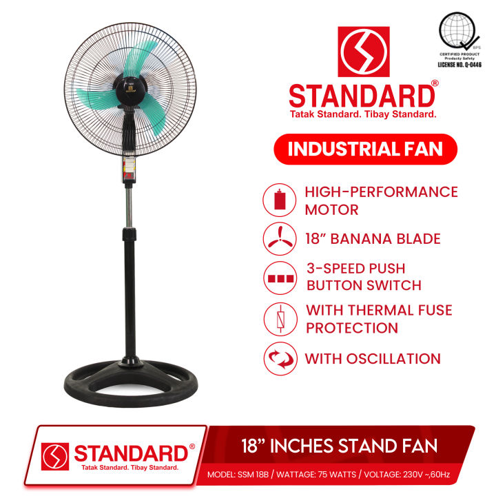 Standard Stand Fan 18" Banana Blade (75W) - Gold Mind Everyday Low ...