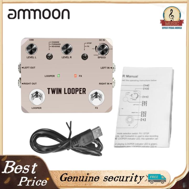 Rowin Guitar Looper Pedal with 2 Footswitch 11 Playback Types 10-Minute ...