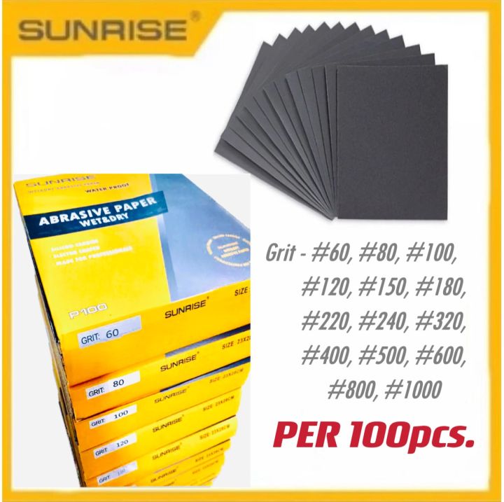 Sunrise ABRASIVE PAPER WET & DRY / SAND PAPER WATER PROOF (LIHA) PER ...