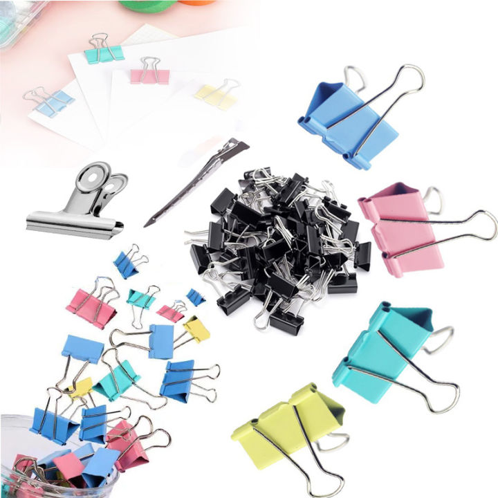 10/20/60pcs Long Tail Clip Student Stationery Paper Clip Office Metal ...