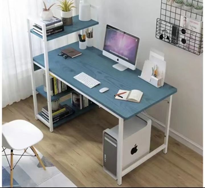 UNIDAS simple computer desk\desk study\study desk with shelf | Lazada PH
