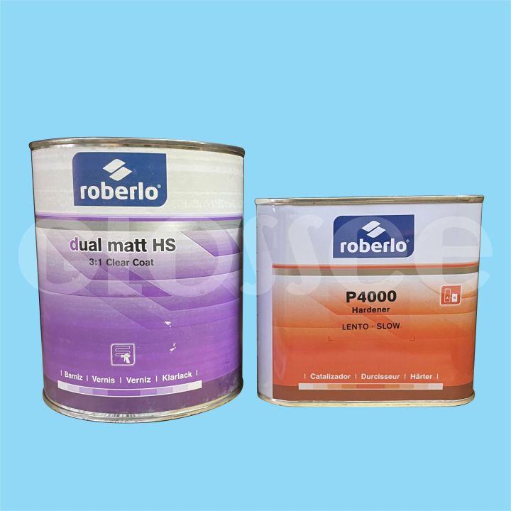 ROBERLO Dual Matt HS Clearcoat + P4000 Slow Hardener-Lacquer Mati High ... ROBERLO Dual Matt HS Clearcoat + P4000 Slow Hardener-Lacquer Mati High ...