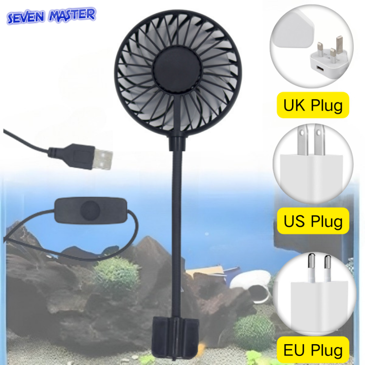 Seven Master Temperature Controller Fan Mini Aquarium Fan 5V 2W Low ...