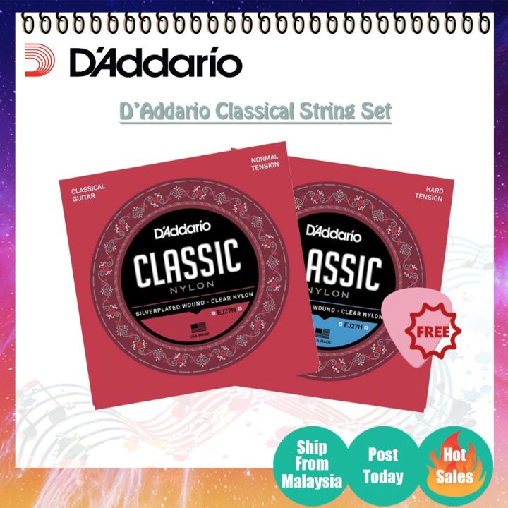 【100% ORIGINAL】D'Addario Classical String Set Nylon String Tali Gitar ...
