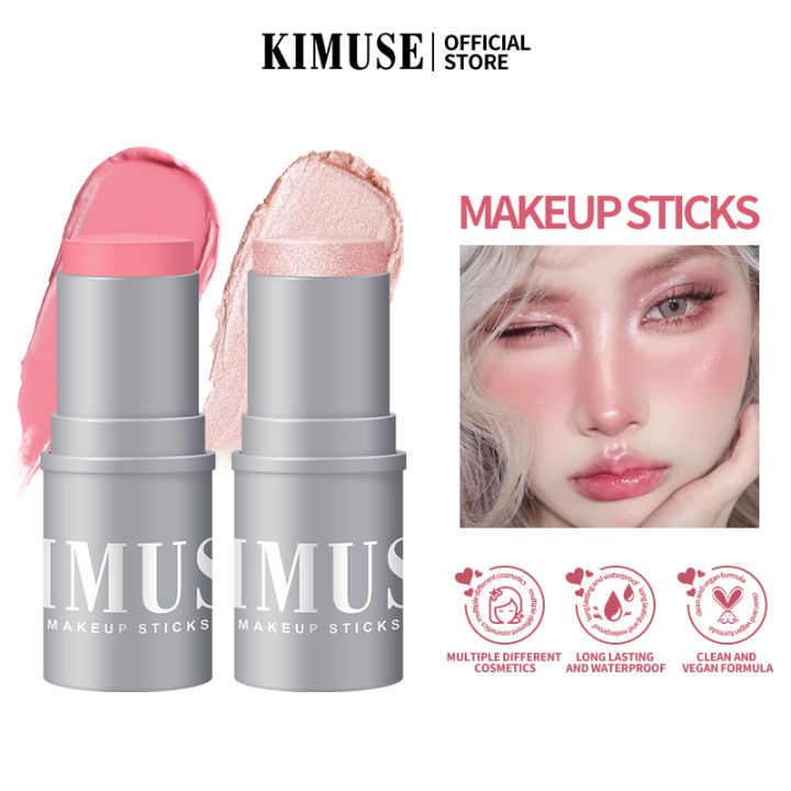 KIMUSE Makeup Sticks Monochromatic Multi-use Blush & Highlight ...