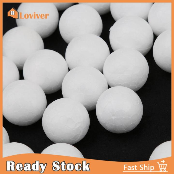 Loviver 100PC WHITE 25MM MODELLING CRAFT STYROFOAM FOAM BALLS SPHERES ...