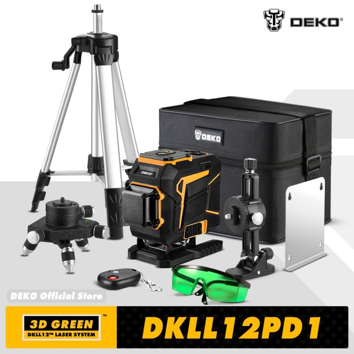 Laquitalo DEKO Laser Level 12 Lines 3D Self-Leveling 360 Horizontal And ... Laquitalo DEKO Laser Level 12 Lines 3D Self-Leveling 360 Horizontal And ...