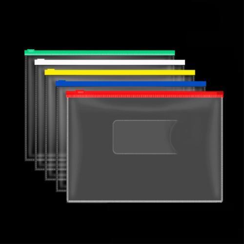 A4 Transparent Ziplock Zipper Bag Waterproof File Bag Bill Bag Holder ...