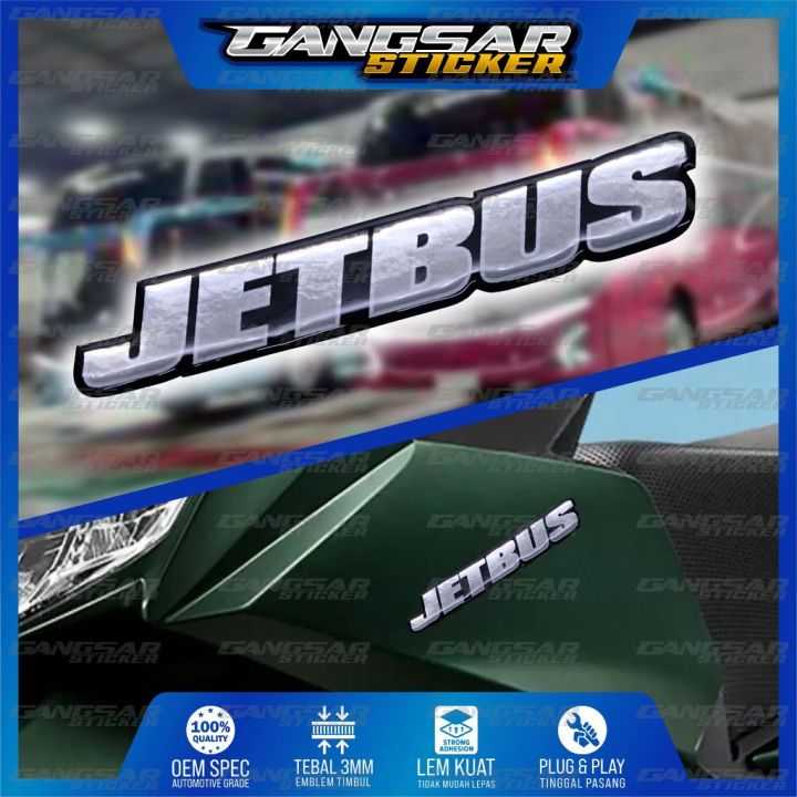 Emblem logo jetbus / emblem timbul jetbus adiputro / sticker jetbus ...