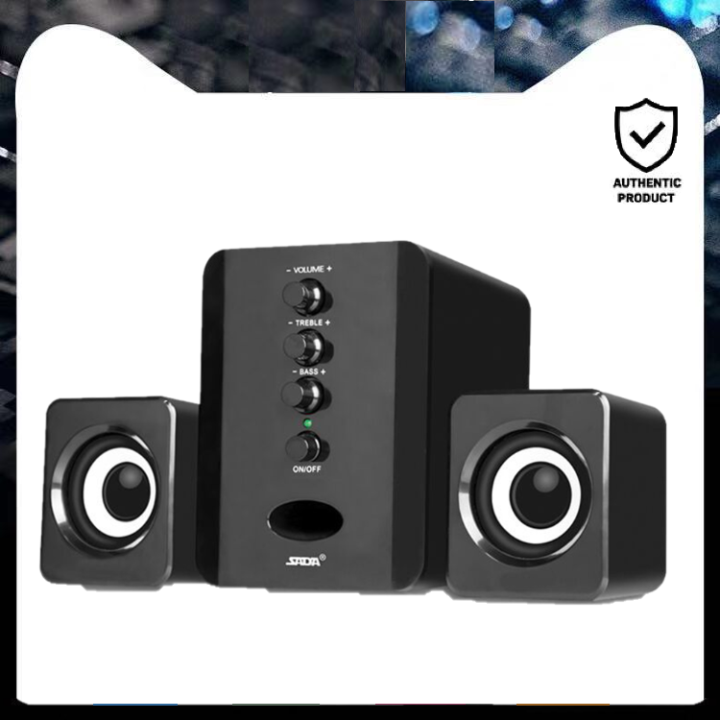 Sada D-202 USB รวมสายลำโพงลำโพงคอมพิวเตอร์เบสสเตอริโอเครื่องเล่นเพลง ...