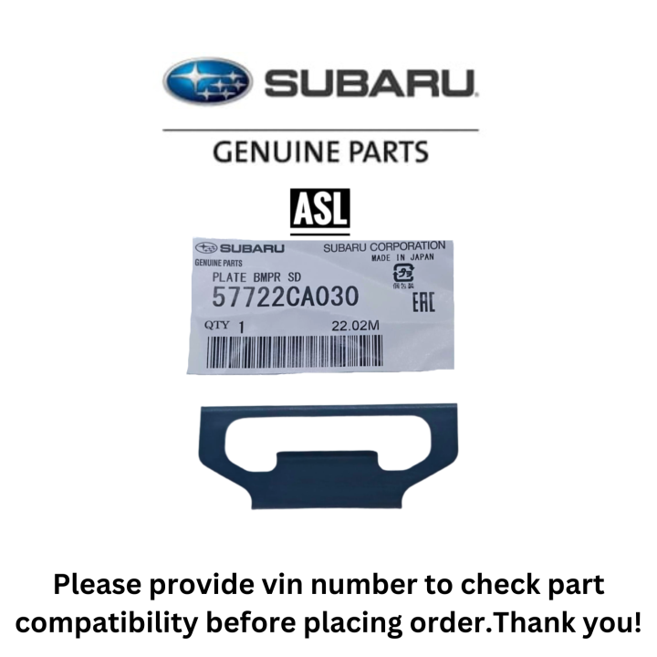 57722CA030 Genuine Subaru Bumper SD Plate BRZ Toyota GT86 86 | Lazada