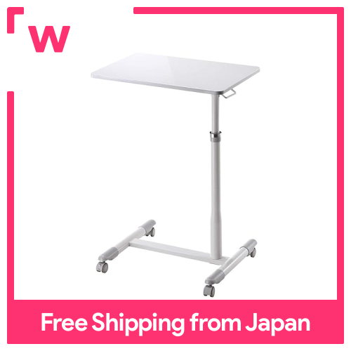 Sanwa Direct Side Table Gas pressure up/down elevation 70-84cm Bed Sofa ...