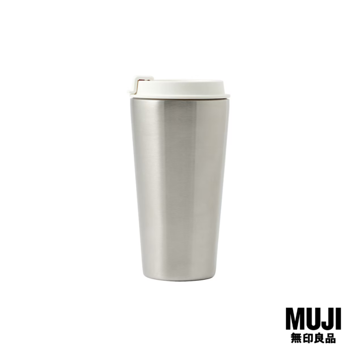 มูจิ แก้วสเตนเลสพร้อมฝา - MUJI Stainless Steel Coffee Mug (560ml ...
