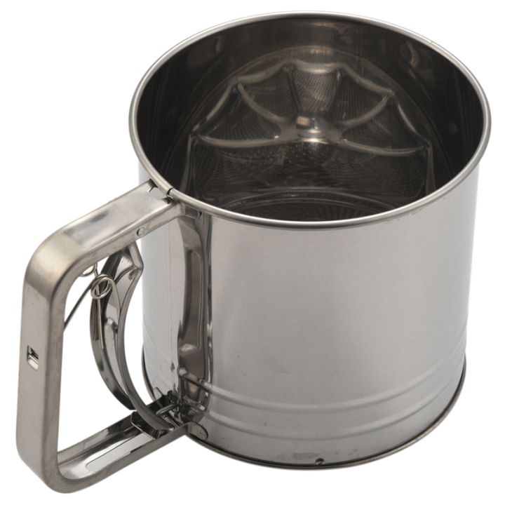 Stainless Steel Flour Sifter Large Baking Sieve Cup for Powdered Sugar ...