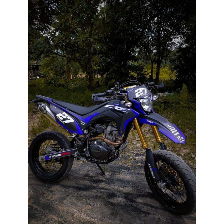 decal crf 150L biru simple full custom doff | Lazada Indonesia