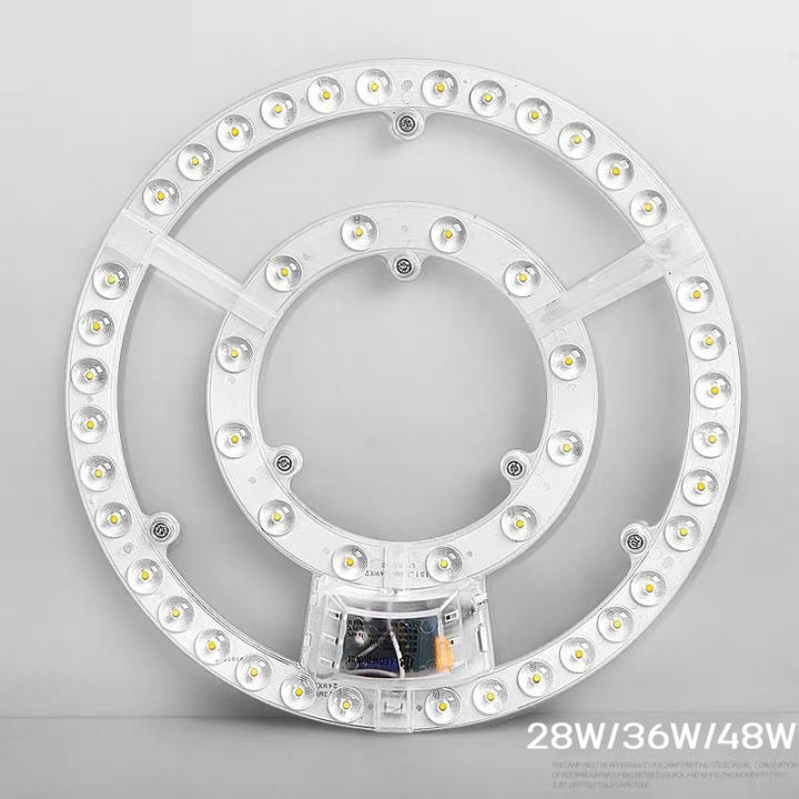 แผงไฟ LED 28W/36W/48W/72W/96W แสงขาว 3สี กลม แผ่นชิป ไฟเพดาน บ้านหรือ ...