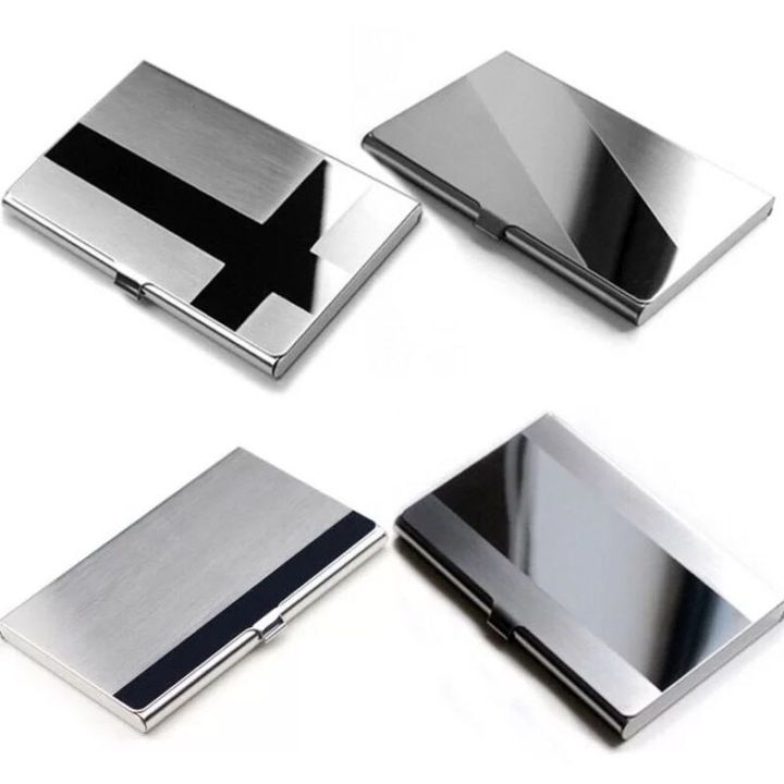 Fashion Card Holder Stainless Steel Silver Aluminium Credit Card Case ...