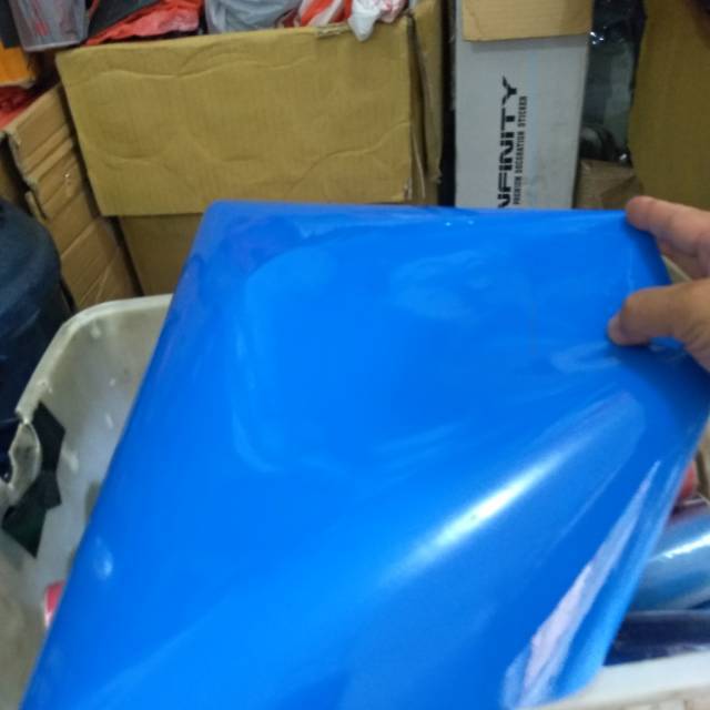 Stiker Skotlet warna BIRU LANGIT ( azure blue) Glossy ,lebar atau ...