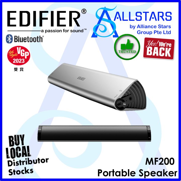 (ALLSTARS : We are Back Promo) EDIFIER MF200 Silver Portable Bluetooth ...