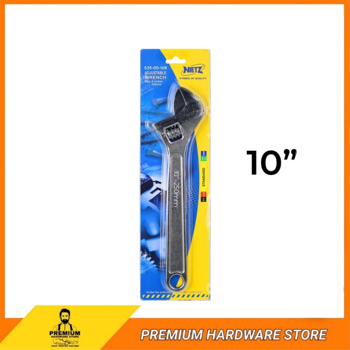 NIETZ Heavy-Duty Adjustable Wrench 10" Inch Home Hand Tool Spanar ...