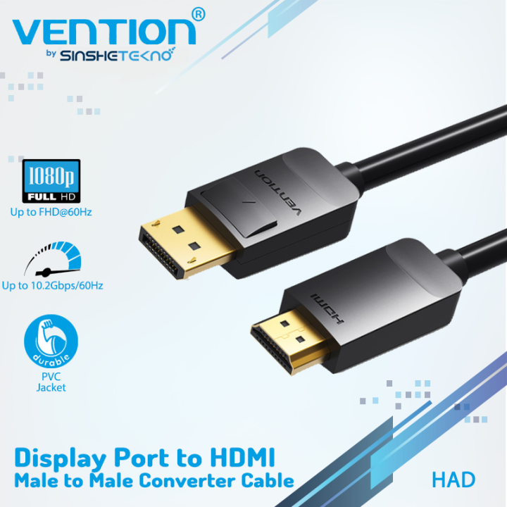 Vention Kabel Display Port DP to HDMI Male | Lazada Indonesia