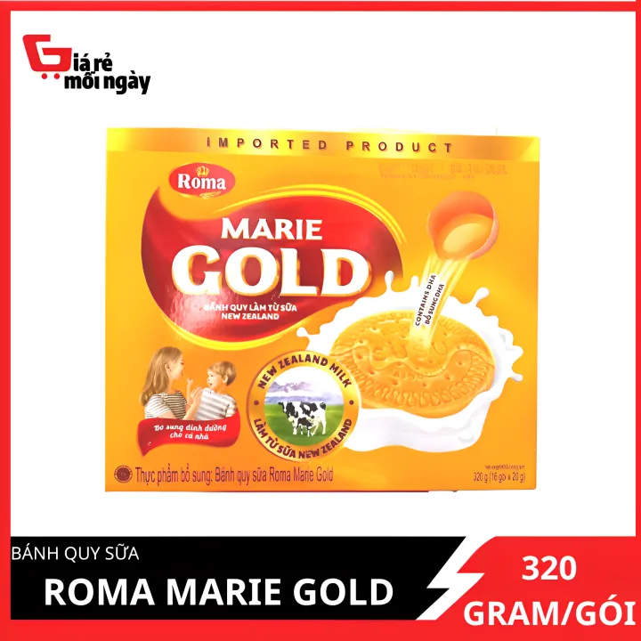 Bánh quy sữa Roma Marie Gold hộp 320g (16x20g) | Lazada.vn