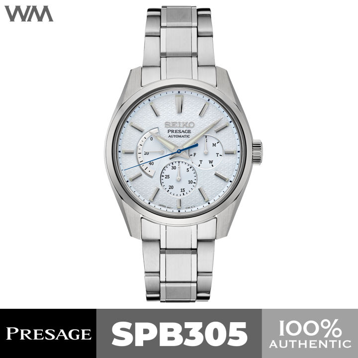 Seiko Presage Sharp Edged Series Geppaku White of the Full Moon Dial ...