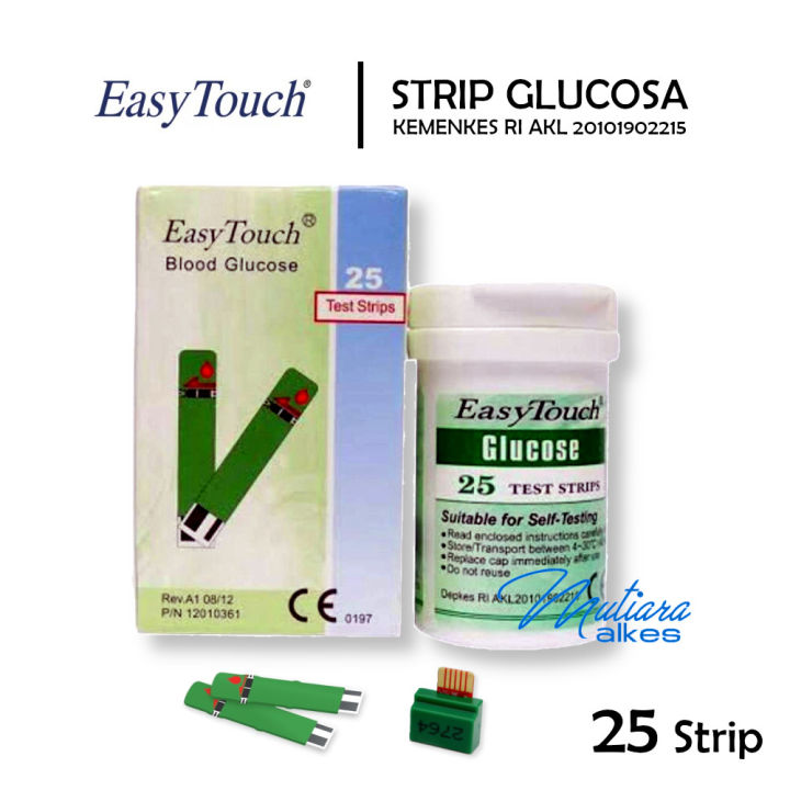 Easy Touch Strip Glucose ( Stik Cek Gula Darah ) isi 25 pcs | Lazada ...