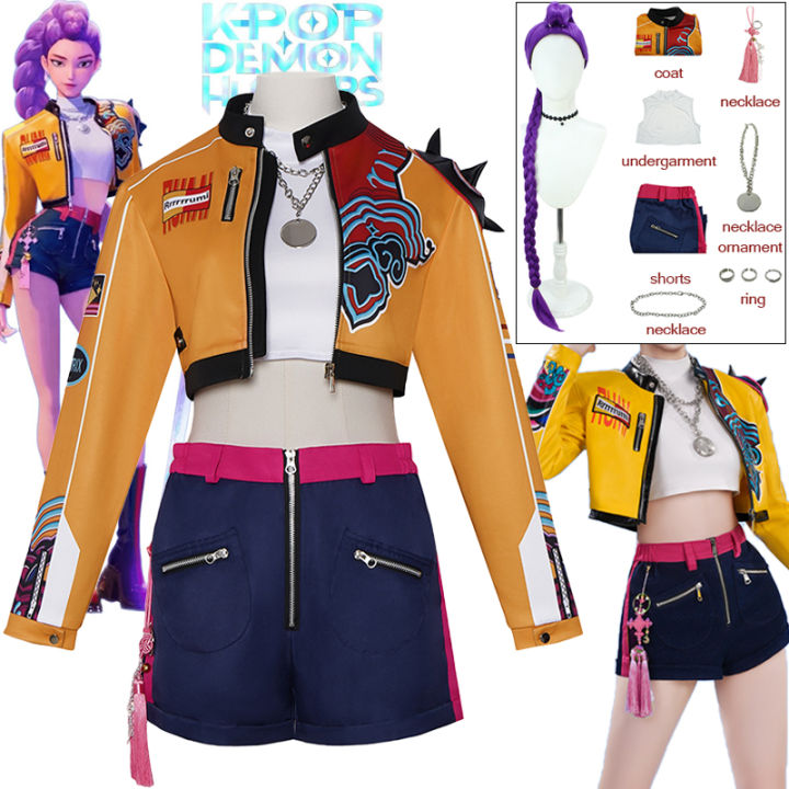 Movie Kpop Demon Hunters Rumi Cosplay Costume Korean Pop Star Rumi ...