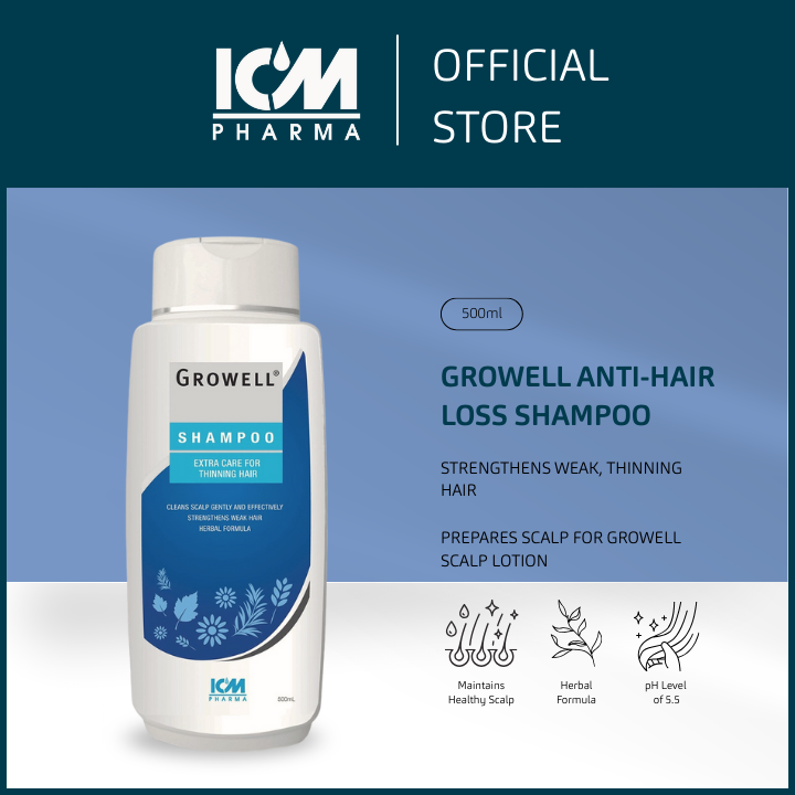 Growell Anti-Hair Loss Shampoo 500ml – Strengthens Hair Roots, Reduces ...
