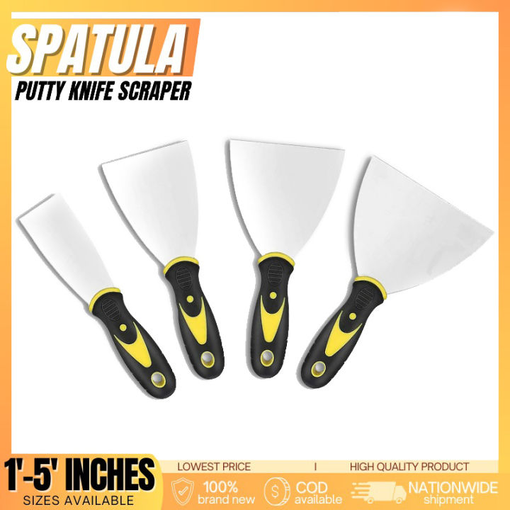 Stainless Steel Paintscraper putty scraper spatula Rubber Handle ...