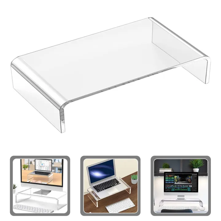 Eshopdeal【Hot Sale】Clear Acrylic Monitor Stand Transparent Monitor ...