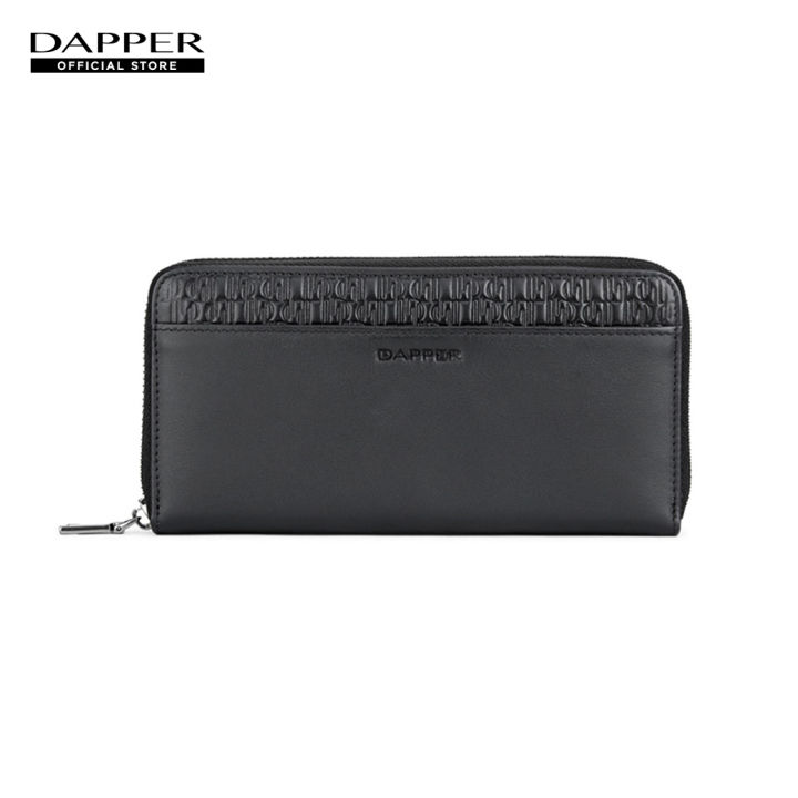 DAPPER กระเป๋าสตางค์ Monogram Accordion Long Wallet สีดำ | Lazada.co.th