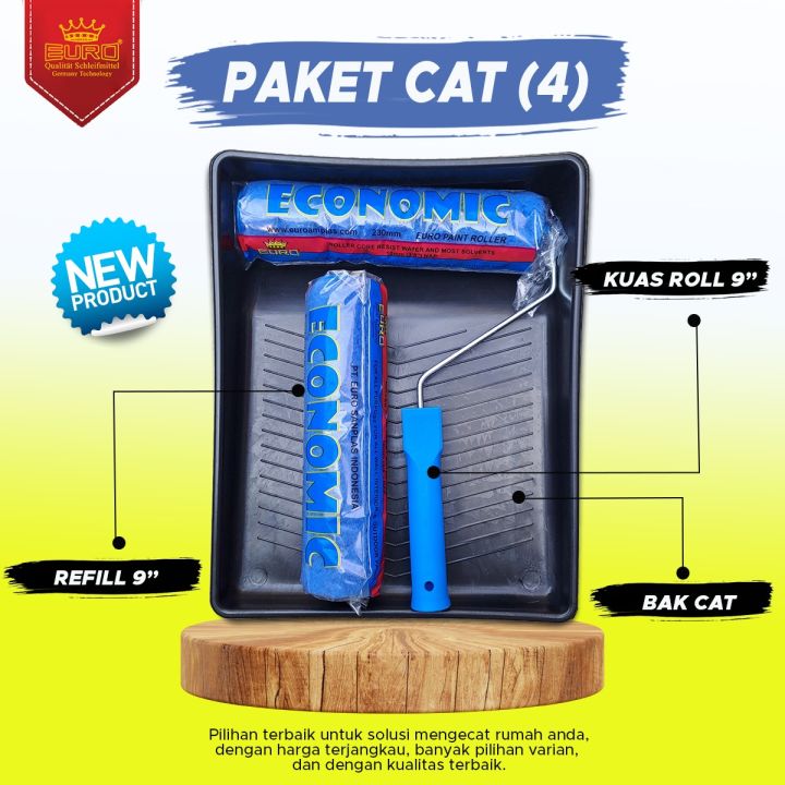 Paket Aksesoris Alat Cat Tembok Dinding Lengkap Bak Cat Kuas Roll 9 Inch Murah Lazada
