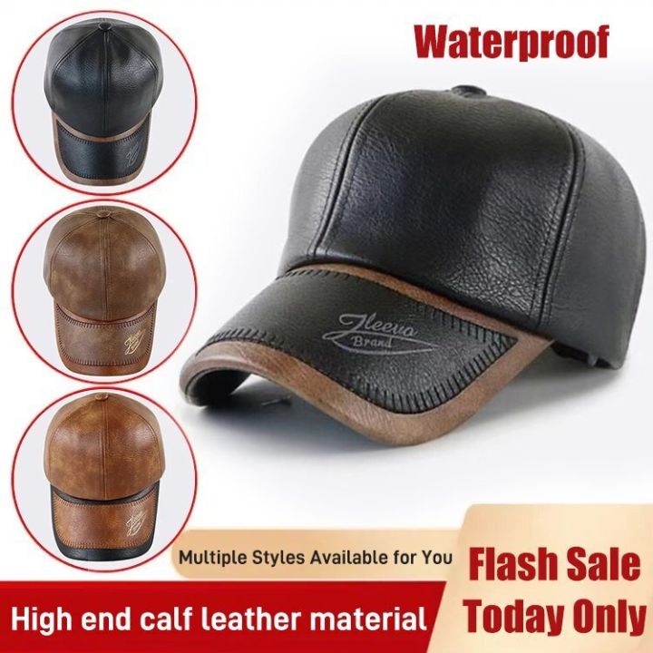 Jinli Japanese handmade leather patchwork baseball cap Men's Retro ...