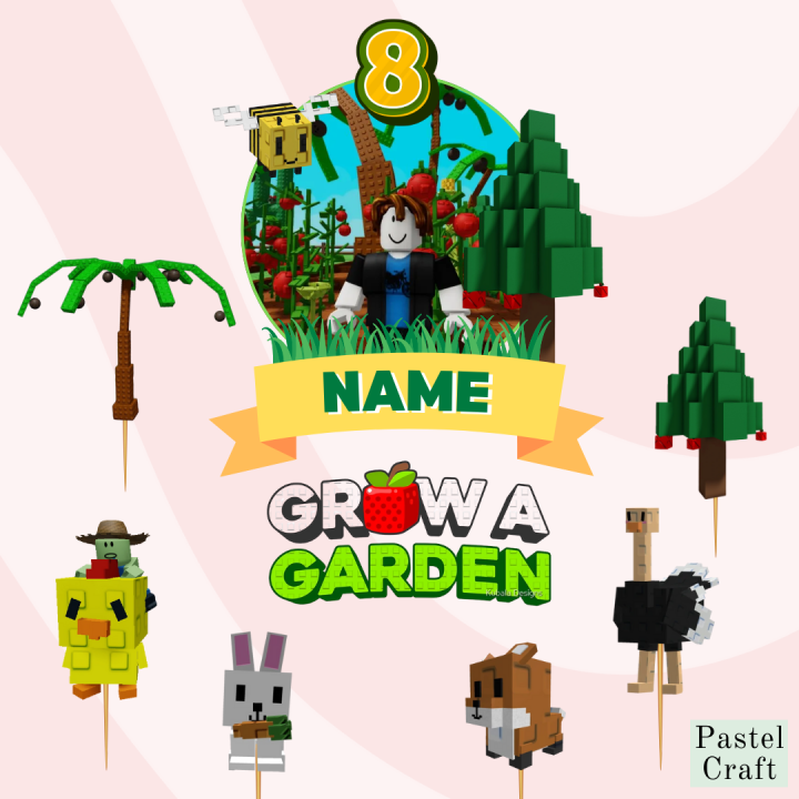 Roblox Grow A Garden Customized Cake Topper | Lazada PH