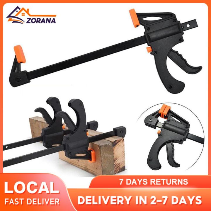 【Zorana】4 Inches Woodworking Work Bar F Clamp Clip Kit Quick Ratchet ...