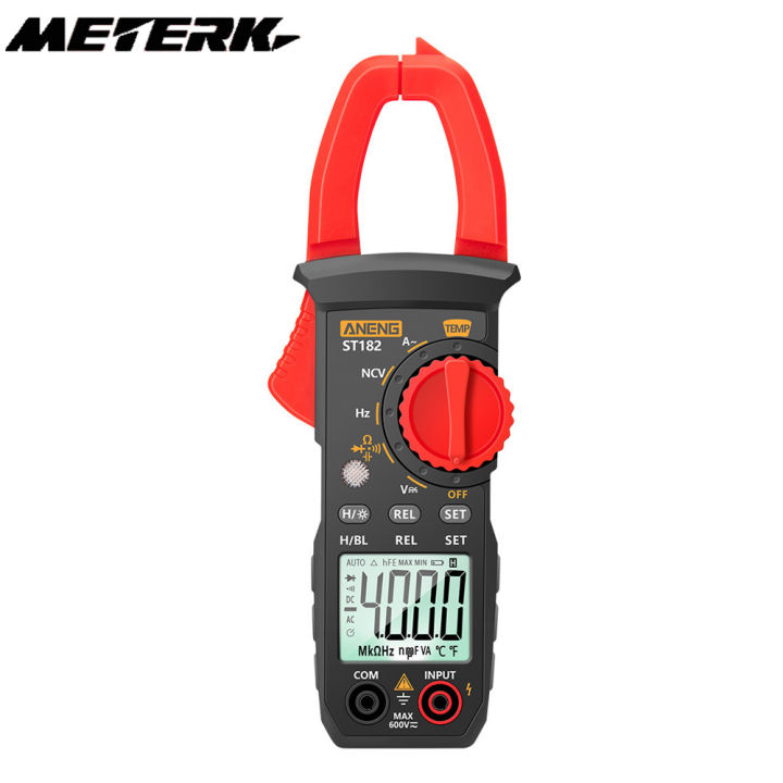 Meterk ST182 pro 4000 Counts Digital AC Current Clamp Meter 400A Range ...