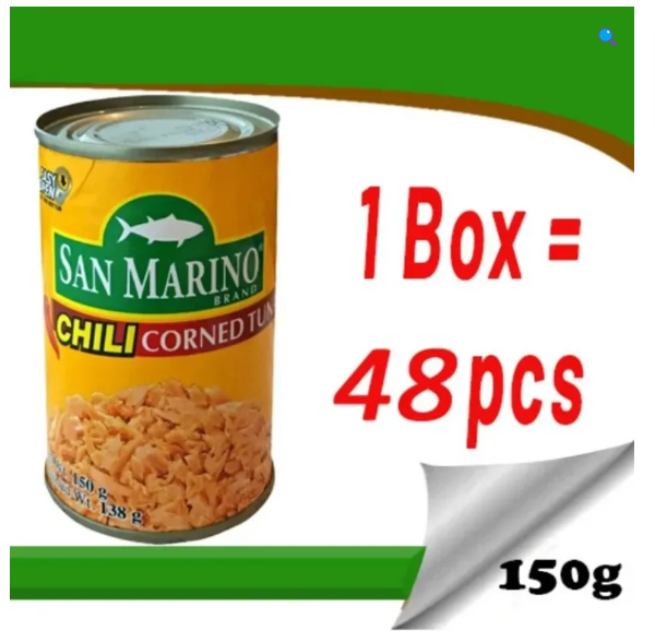 San Marino Corned Tuna Chili 150g (48pcs) - 1 Box | Lazada PH