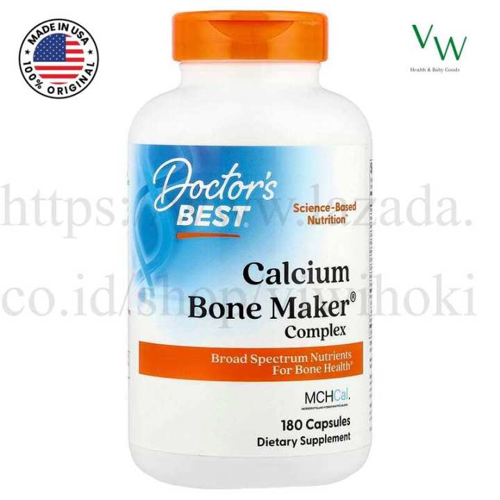 Doctor's Best Calcium Bone Maker Complex 180 Capsules with MCHCal ...