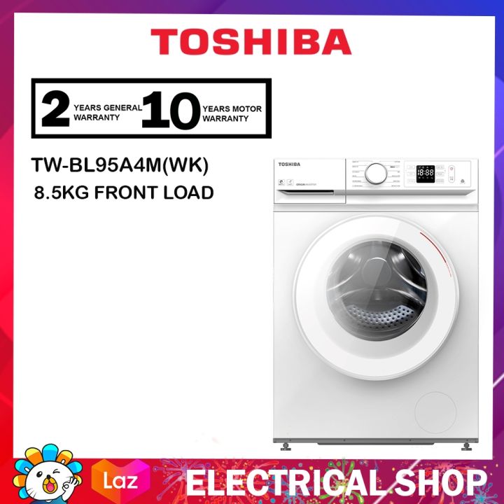 Toshiba 8.5KG Front Load Washer TW-BL95A4M(WK) / TW-BL95A4M(SS) Inverter Washing Machine ...
