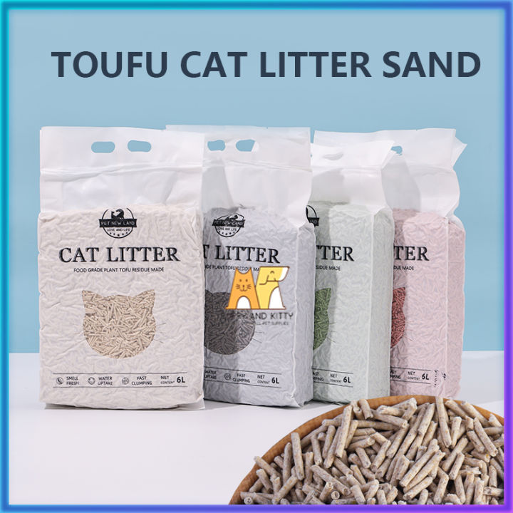 Cat Litter sand tofu 6L flushable Food Grade Plant Tofu Residue Made ...