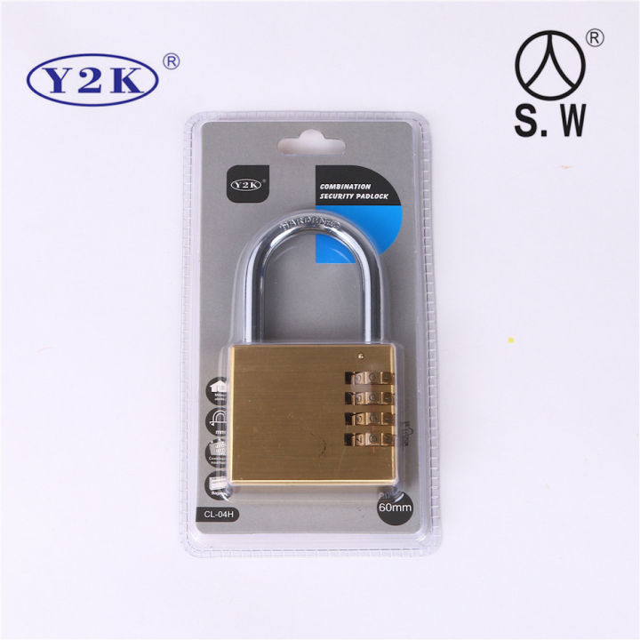 Y2K Brass Resettable Number Padlock / 4 Digits Combination Lock (21mm ...