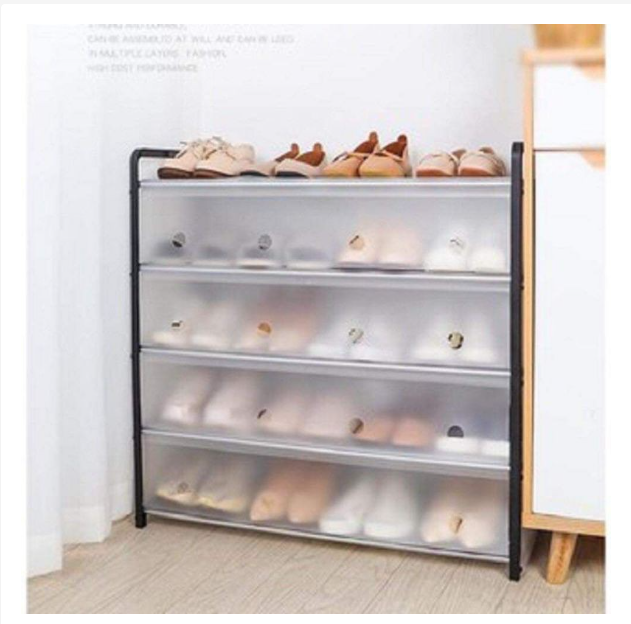 GD 5Layer shoe rack with cover Anti dust Shoe Storage dustproof shoe ...