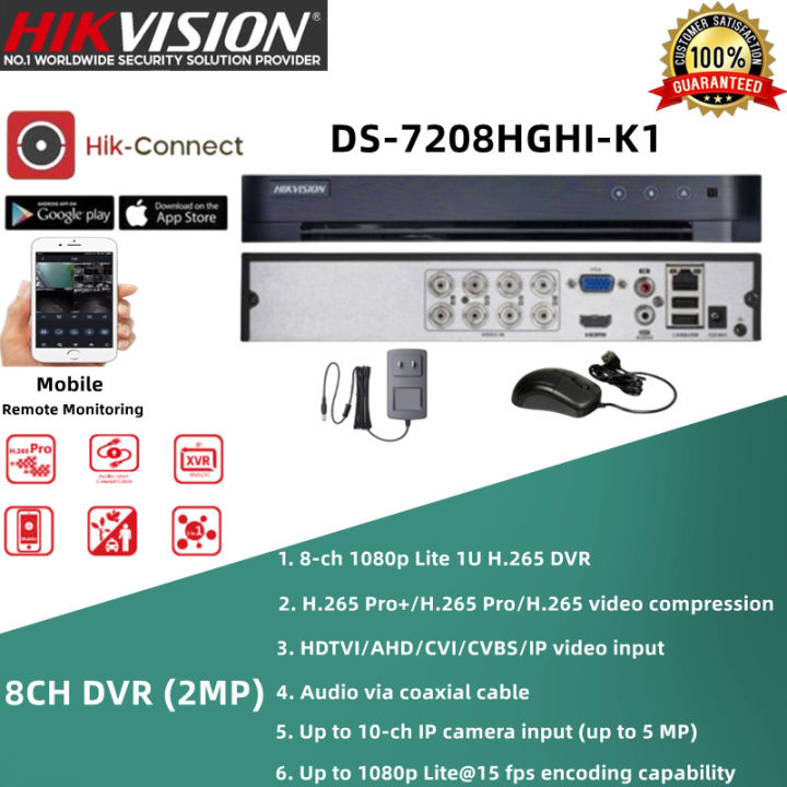 Hikvision CCTV DVR 4/8 channel 2MP Motion Detection Human Detection H ...