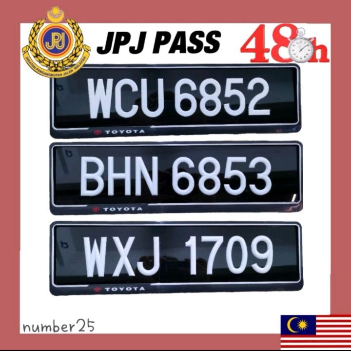 Number Plate 3D White Plastic Font Ready Stock | Lazada