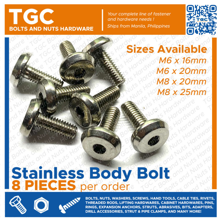 TGC 8PCS Fairing Body Bolt / Disc Brake Bolt / Stainless / Footboard ...
