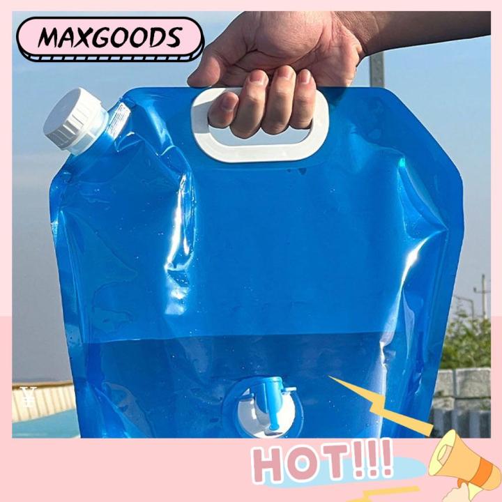1x Water Bag 5L/10L Home Outdoor Folding Portable Water Bag With Faucet Car Water Storage Bag ...