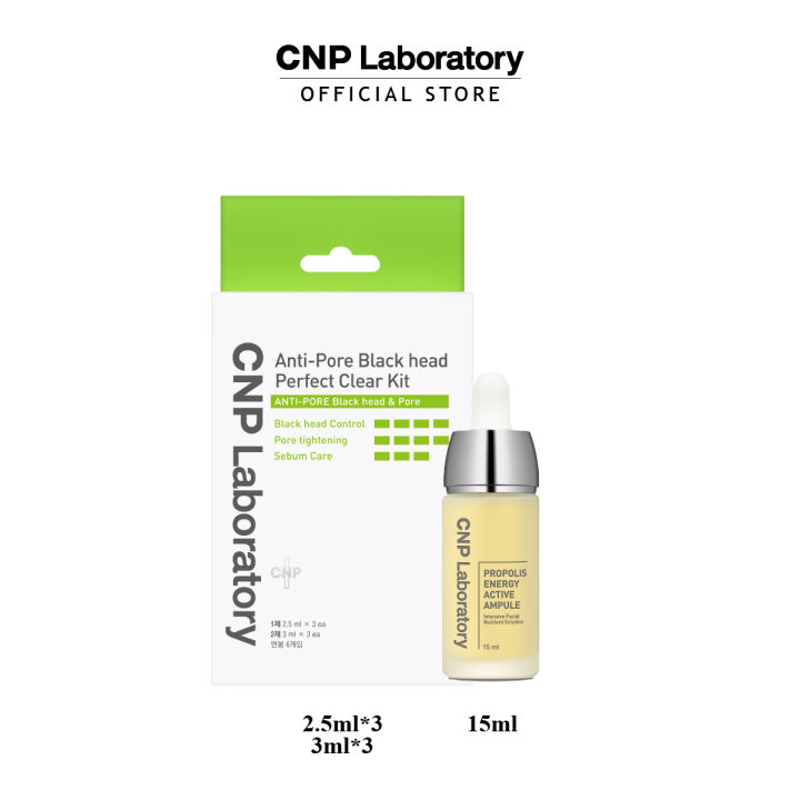 CNP Laboratory Bundle Set 7 Propolis Ampule, Black Head Clear Kit ...